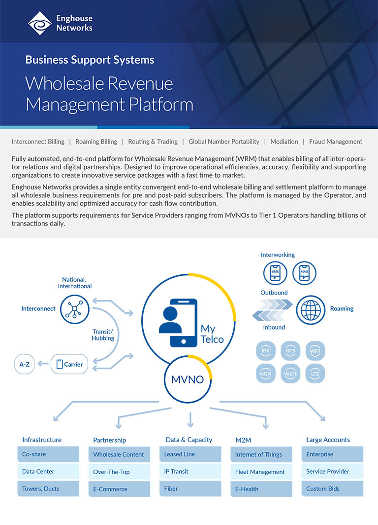 Wholesale Revenue Management Platform Chalkboard - Enghouse Networks