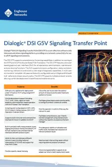 Dialogic DSI G5V Signaling Transfer Point Product Overview - Enghouse ...